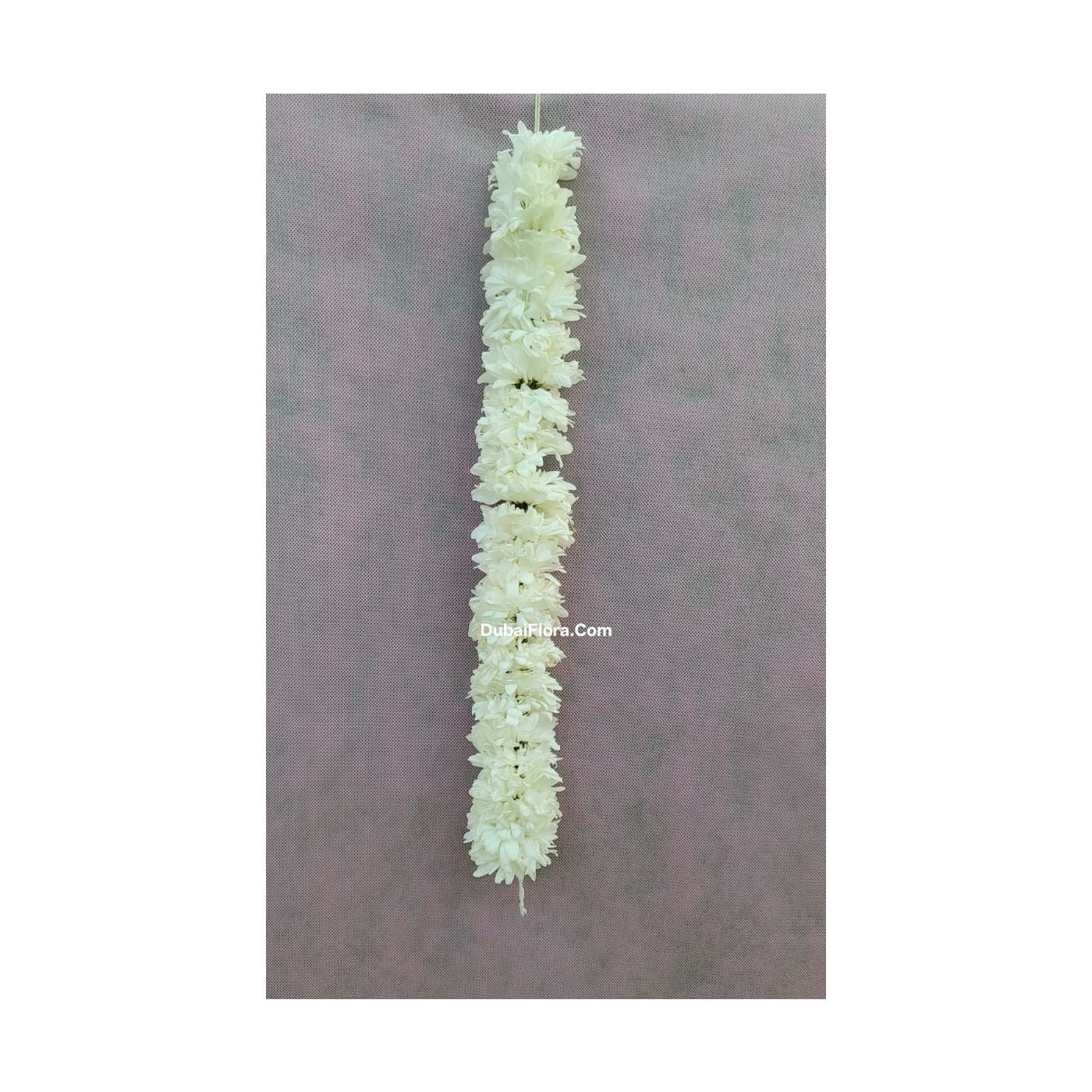 White Chrysanthemum Flower String 1m | Fresh Garland Dubai
